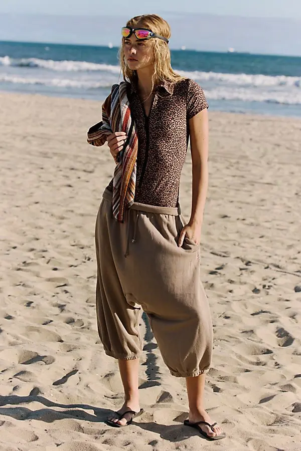 Free People All In Cropped Harem Pants - Hickory