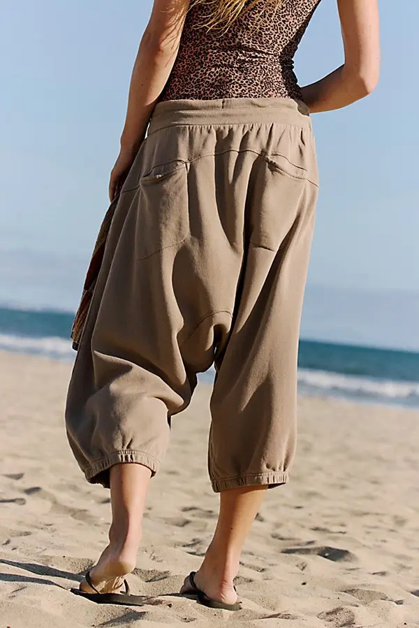 Free People All In Cropped Harem Pants - Hickory