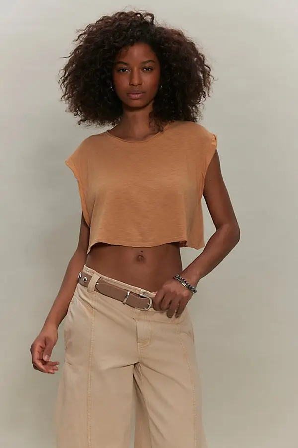 Free People We The Free Dallas Cropped Tank - Sunset