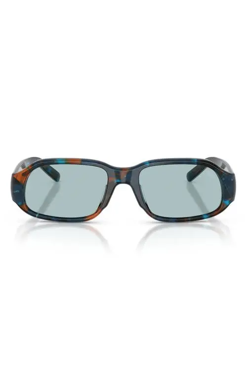 DIESEL® 55mm Oval Sunglasses - Blue Havana/blue
