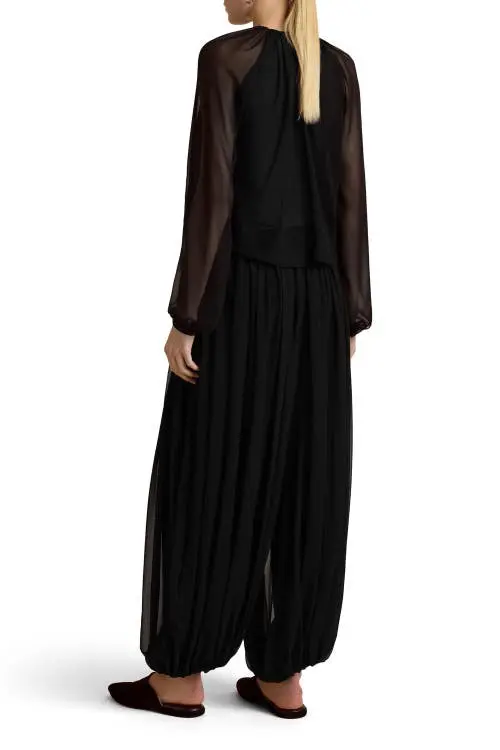 Marina Moscone Layered Long Sleeve Blouse - Black