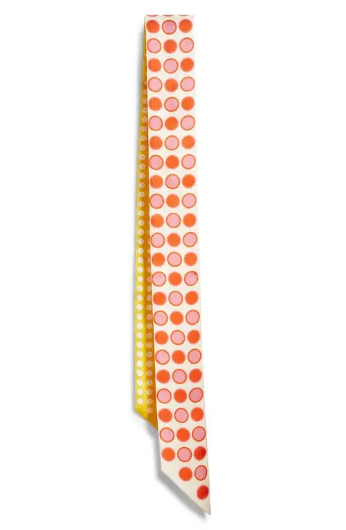 Echo Spot & Dot Silk Satin Ribbon Scarf - Red Clay