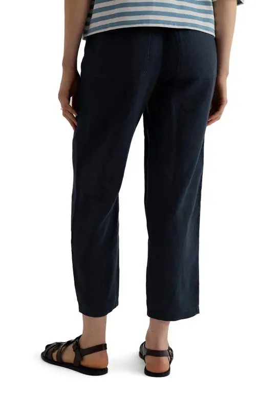 SEASALT CORNWALL Drawstring Tapered Linen Twill Pants