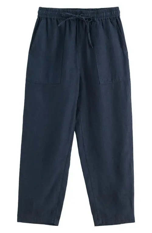 SEASALT CORNWALL Drawstring Tapered Linen Twill Pants