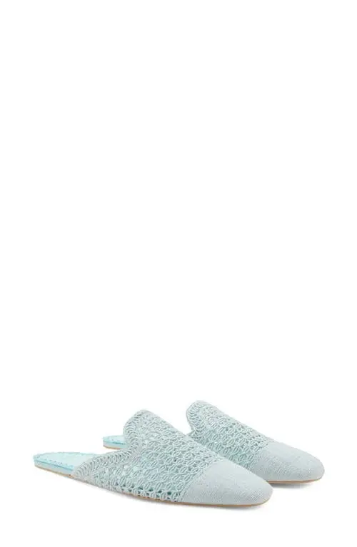 Mango Crochet Indoor Mule Slipper - Blue