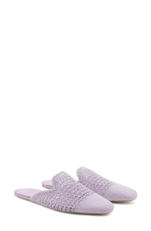 Mango Crochet Indoor Mule Slipper - Lilac
