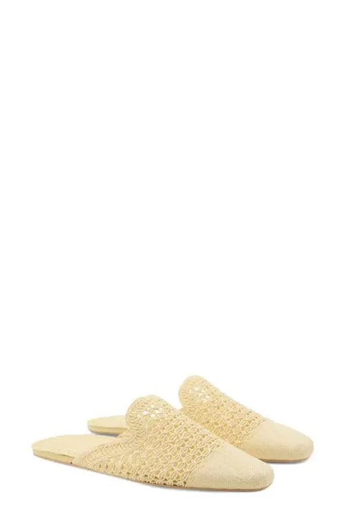 Mango Crochet Indoor Mule Slipper - Pastel Yellow