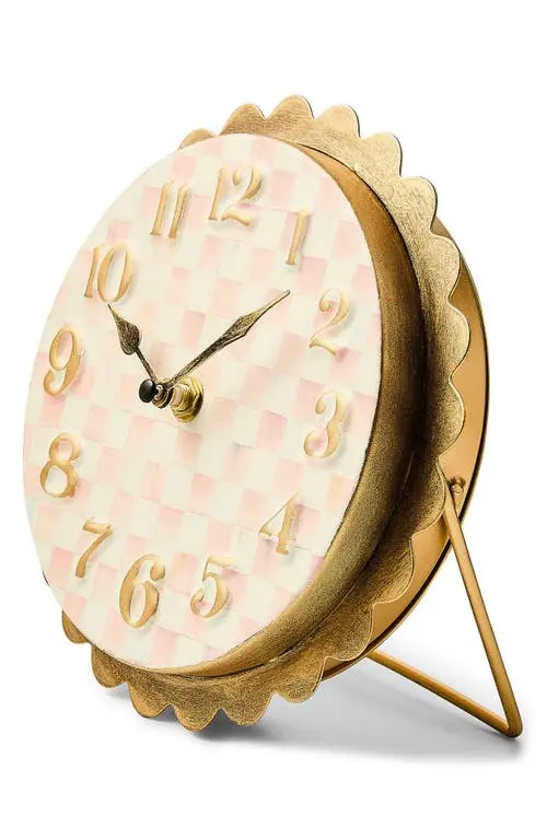 MACKENZIE-CHILDS Check Scalloped Desk Clock