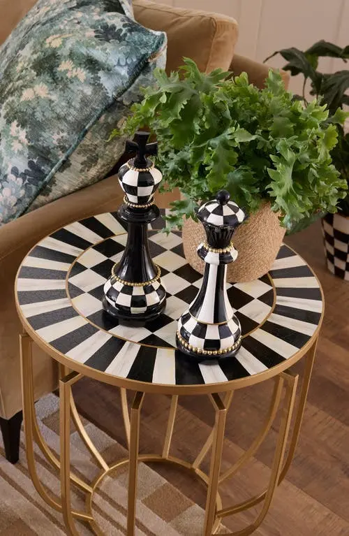 MACKENZIE-CHILDS Set Of 2 Courtly Chess Decor Pieces