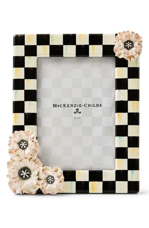 MACKENZIE-CHILDS Blush Poppy 5 X 7-inch Frame - Black