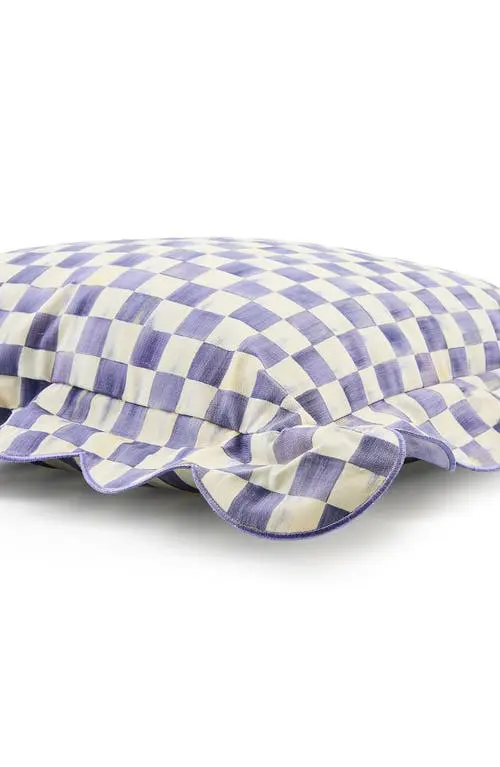 MACKENZIE-CHILDS Check Reversible Scallop Lumbar Pillow