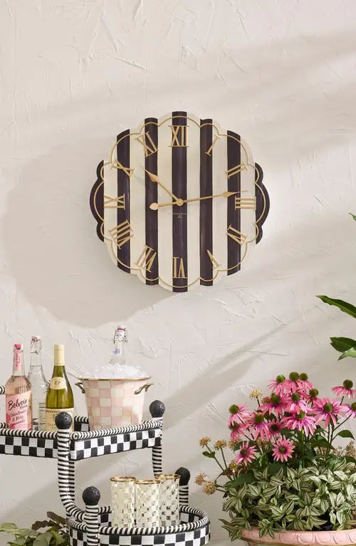 MACKENZIE-CHILDS Courtly Stripe Wall Clock
