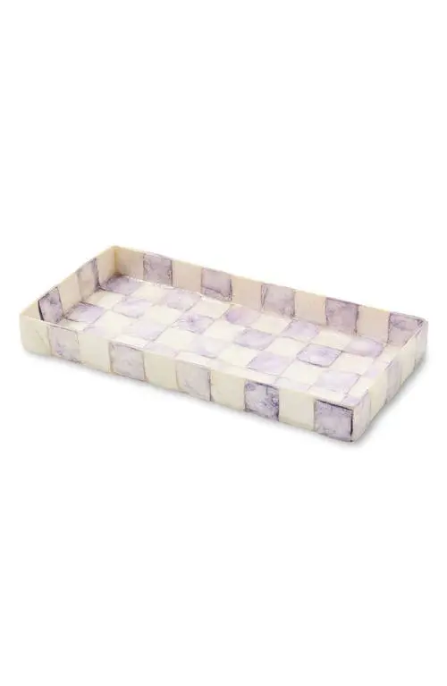 MACKENZIE-CHILDS Check Capiz Vanity Tray - Violet