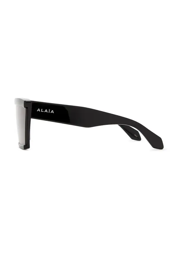 Alaïa Cut Flat Top Sunglasses - Black & Grey