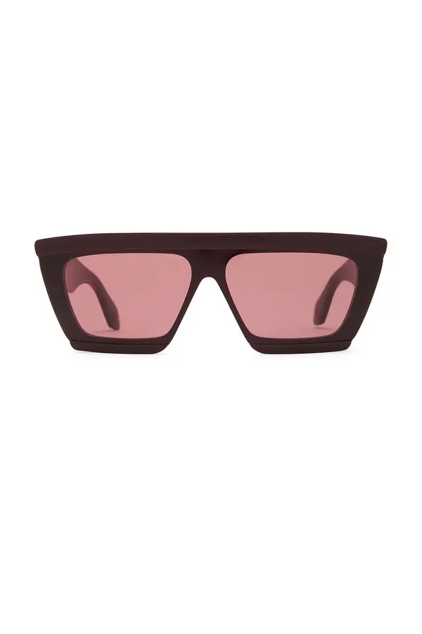 Alaïa Cut Flat Top Sunglasses - Red