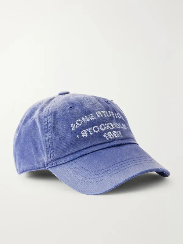 Acne Studios Cuddy Logo-print Cap - Blue