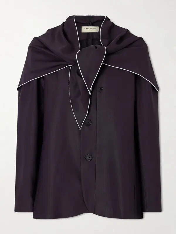 KALLMEYER Jamie Tie-detailed Cady Blazer - Black