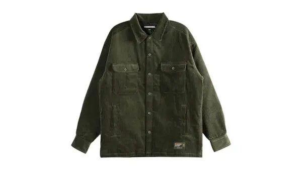 NEIGHBORHOOD Corduroy Cpo Shirt - Olive Drab