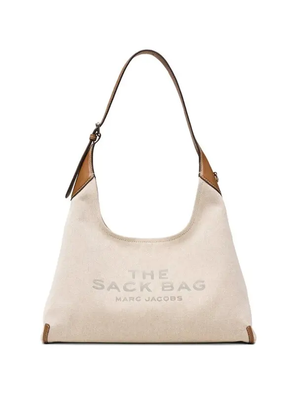 Marc Jacobs Canvas Leather Belted Sack Bag - Cotton