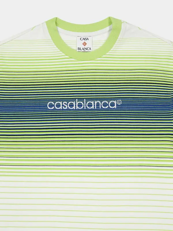 Casablanca Gradient Striped Long-sleeve Top - Green