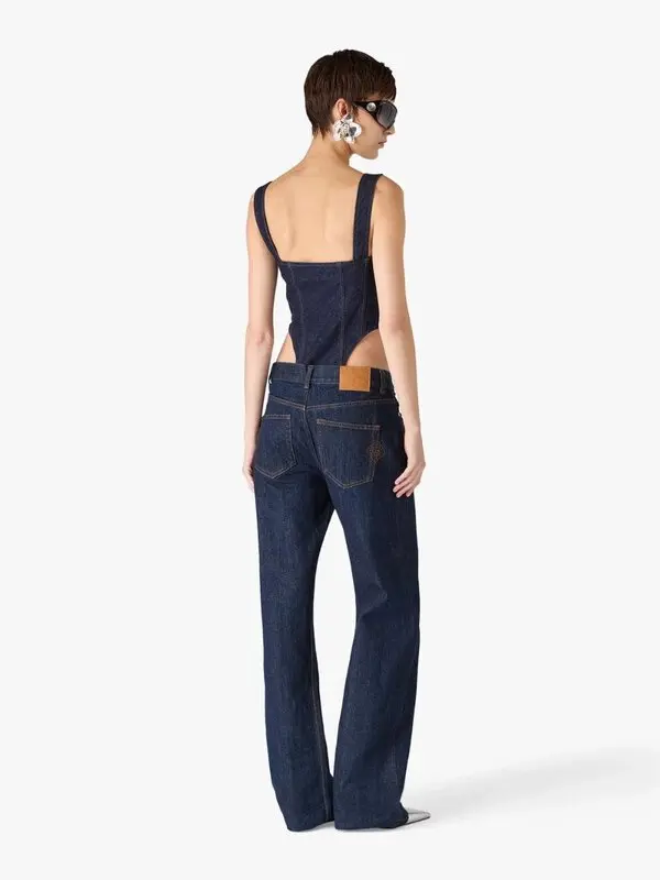 Casablanca Indigo Baggy Cotton Denim Jeans