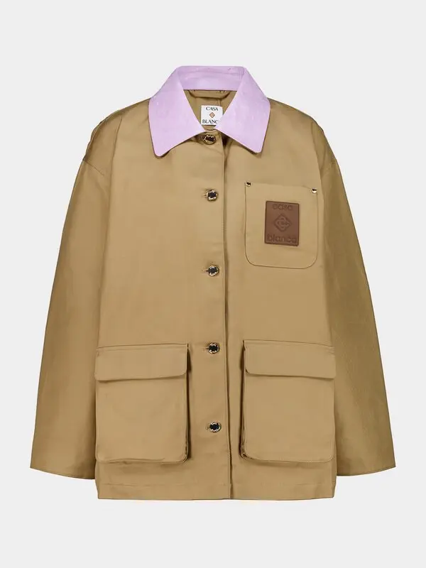Casablanca Cotton Workwear Jacket - Beige
