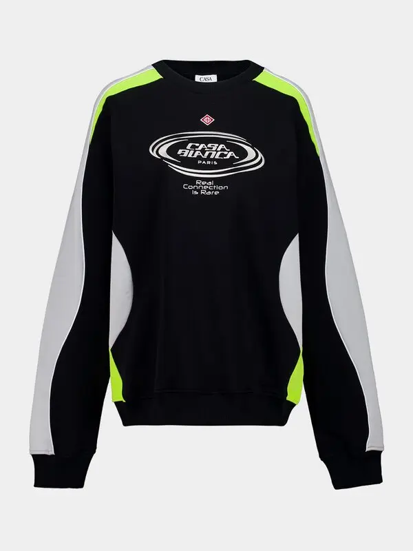 Casablanca Colourblock Logo Sweatshirt - Black
