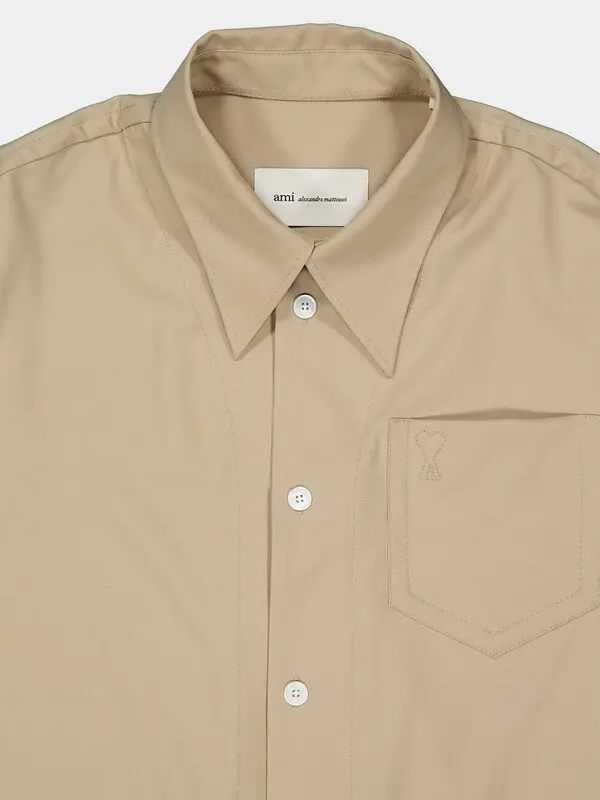 AMI Paris De Coeur Wool Shirt