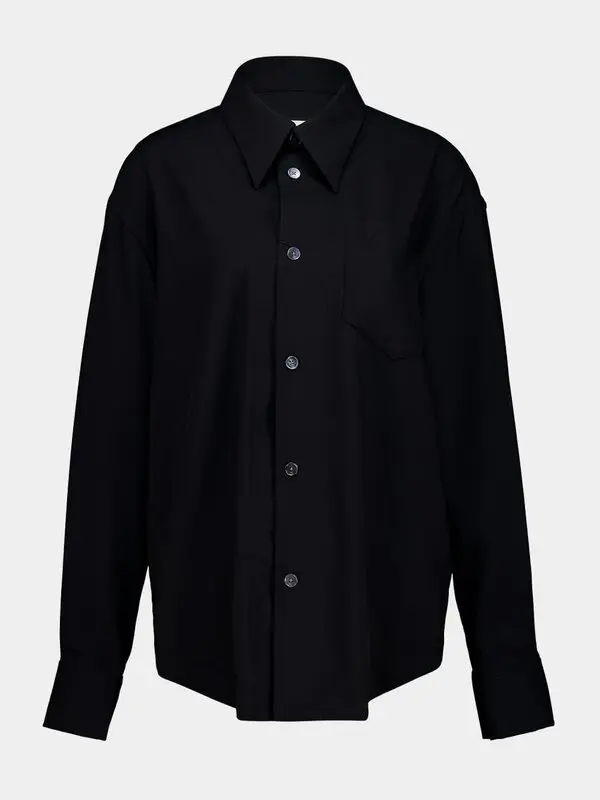 Ami De Coeur Wool Shirt - Black