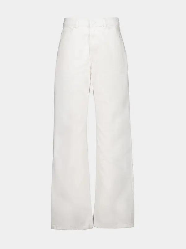 AMI Paris High-waist Flared Jeans - White