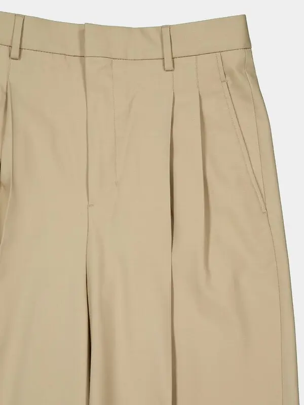 AMI Paris High-waist Wide-leg Wool Trousers