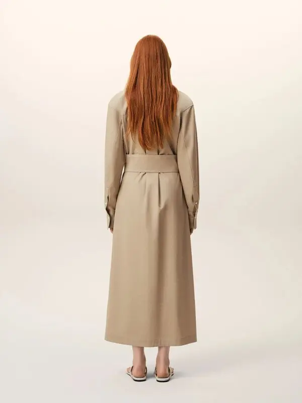 AMI Paris Cotton Fitted Shirt Dress