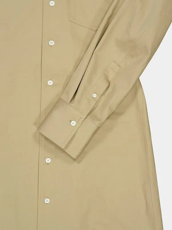 AMI Paris Cotton Fitted Shirt Dress