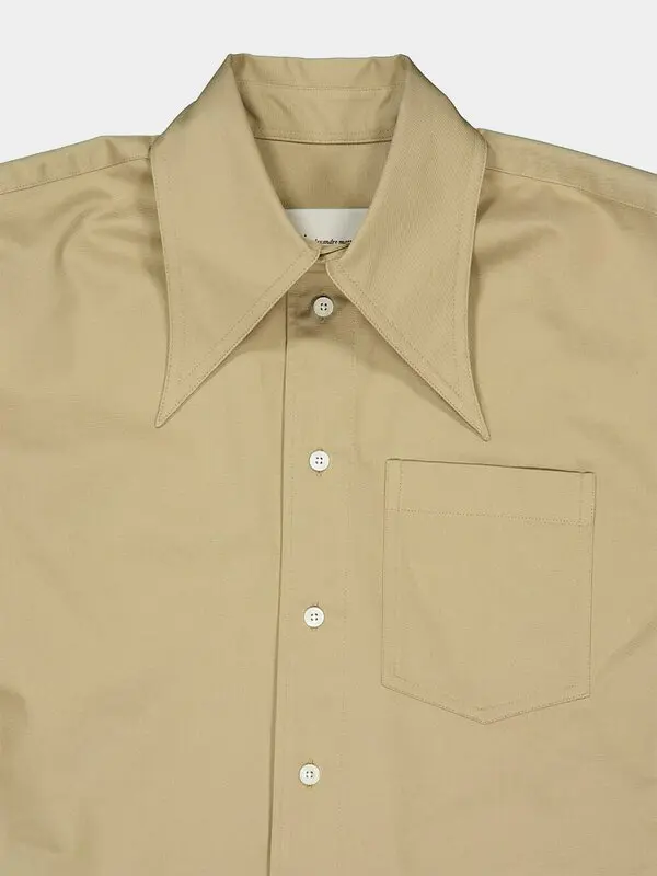 AMI Paris Cotton Fitted Shirt Dress