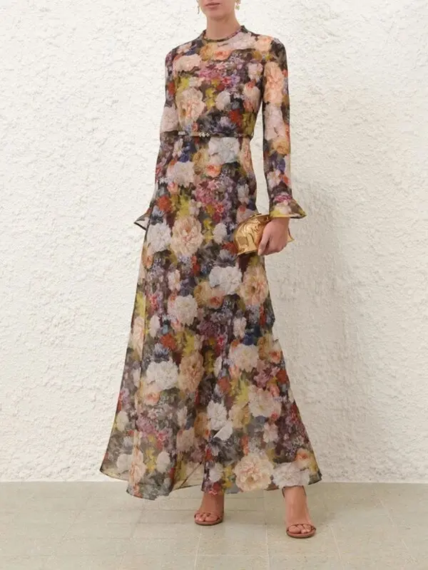 Zimmermann Rosette Alchemy Floral Maxi Dress - Multicolour
