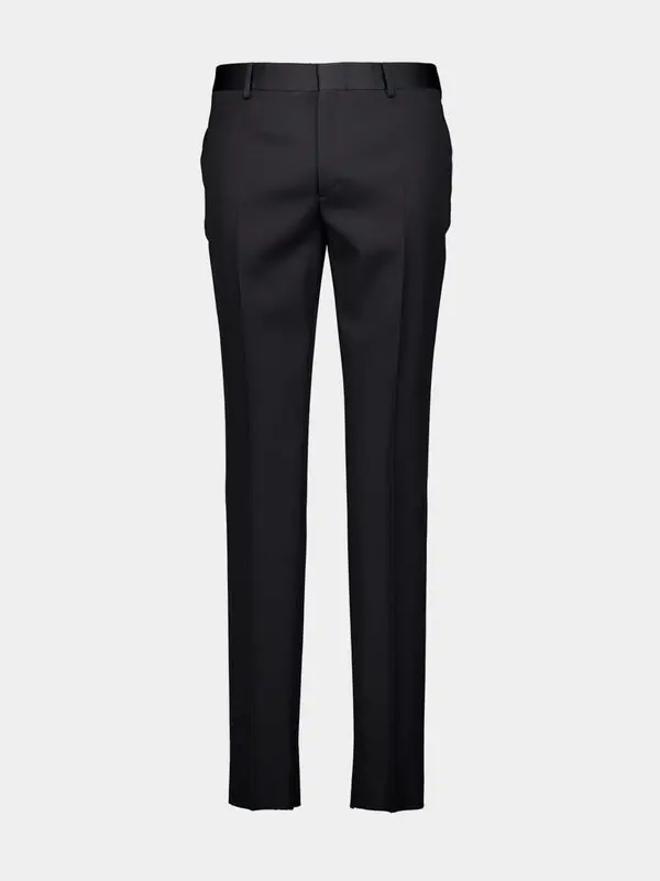 Saint Laurent Tailored Tuxedo Trousers - Black