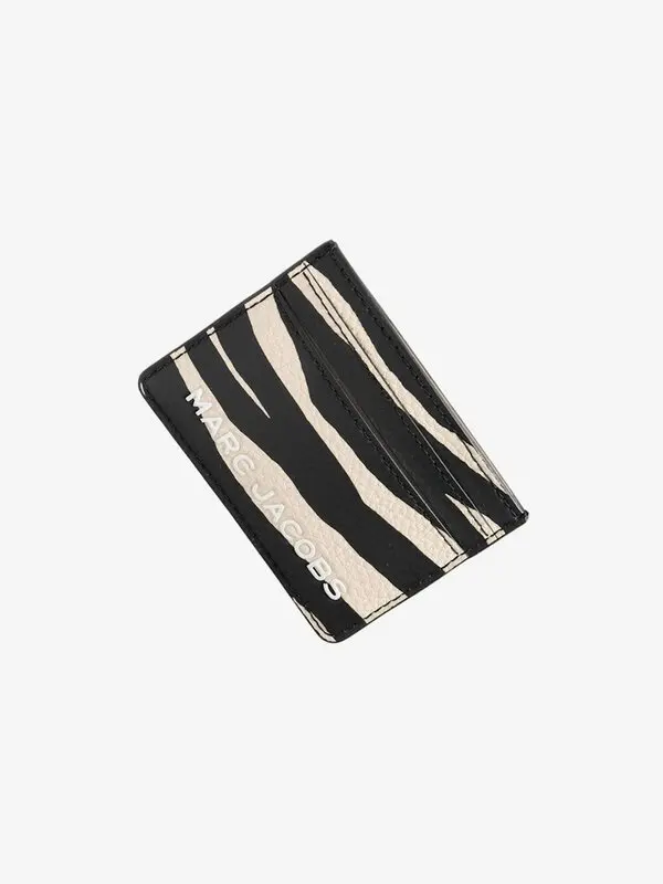 Marc Jacobs Zebra Bold Slg Card Case Bag - Black White