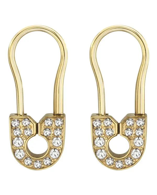 Philipp Plein Plein Safety Pin Earrings - Gold