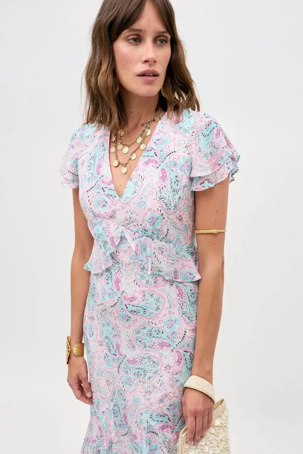 Rixo Thanvi Paisley Dress
