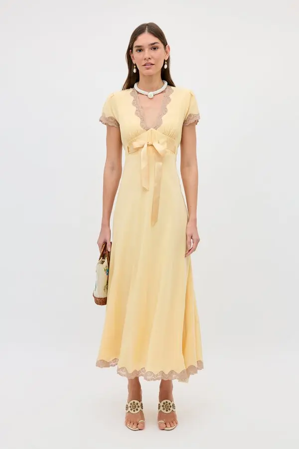 Rixo Marlice Regular Dress - Yellow