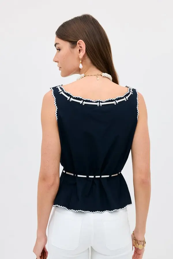 Rixo Cassara Cutwork Embroidered Top