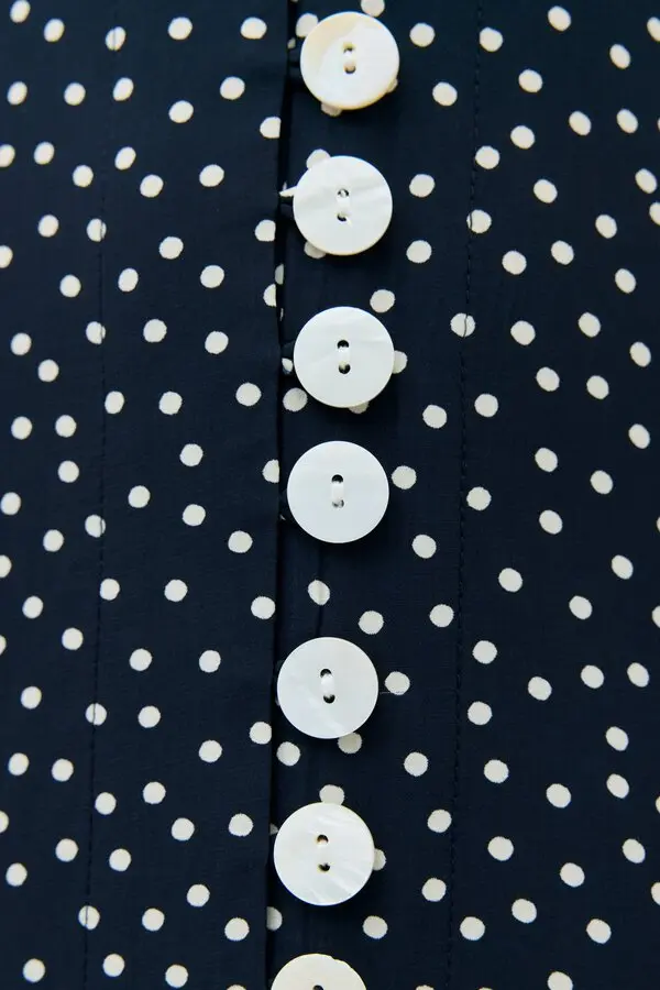 Rixo Novara Painted Spot Midi Dress