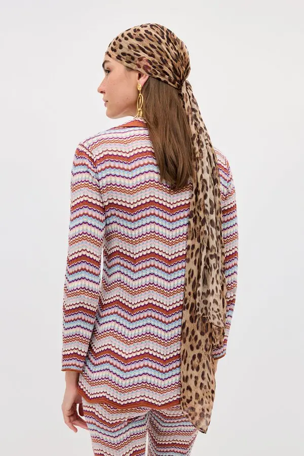 Rixo Brody Maria Chevron Knit Top - Multi