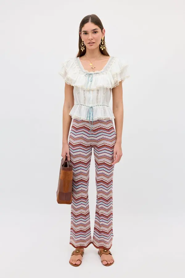 Rixo Boni Maria Chevron Trousers