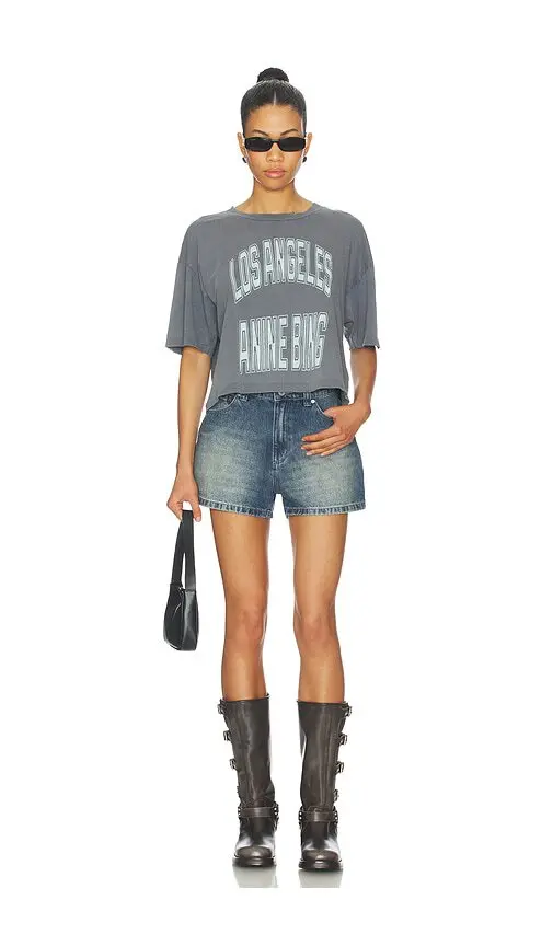 ANINE BING Johnny Cropped Tee
