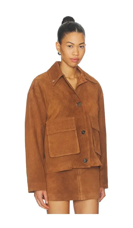 ANIYE BY Janis Cropped Suede Jacket
