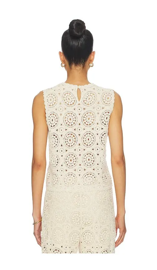 FRAME The Crochet Tank - Cream
