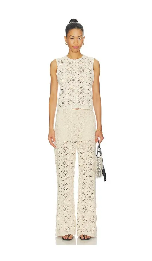 FRAME The Crochet Tank - Cream