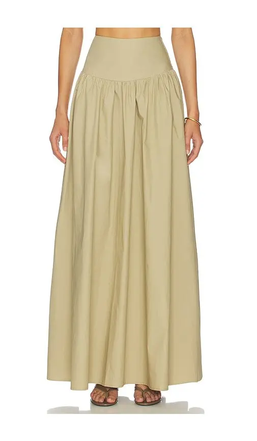 Susana Monaco Drop Waist Maxi Skirt - Beige