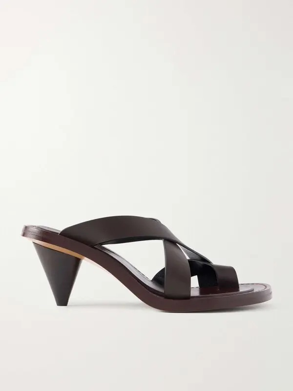 Phoebe Philo Leather Sandals - Burgundy